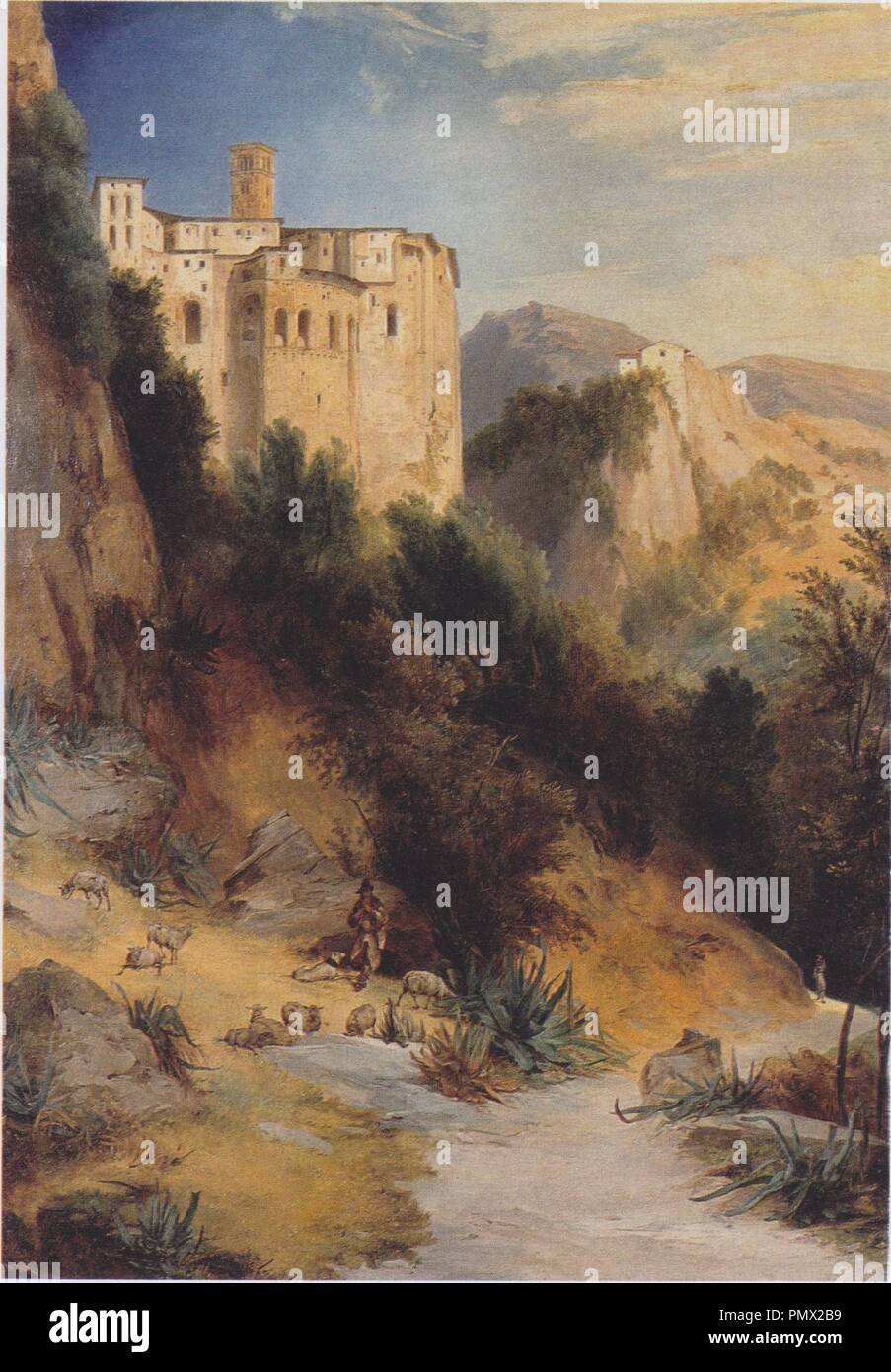 Carl Blechen - Das Kloster Santa Scholastica bei Subiaco Stock Photo ...
