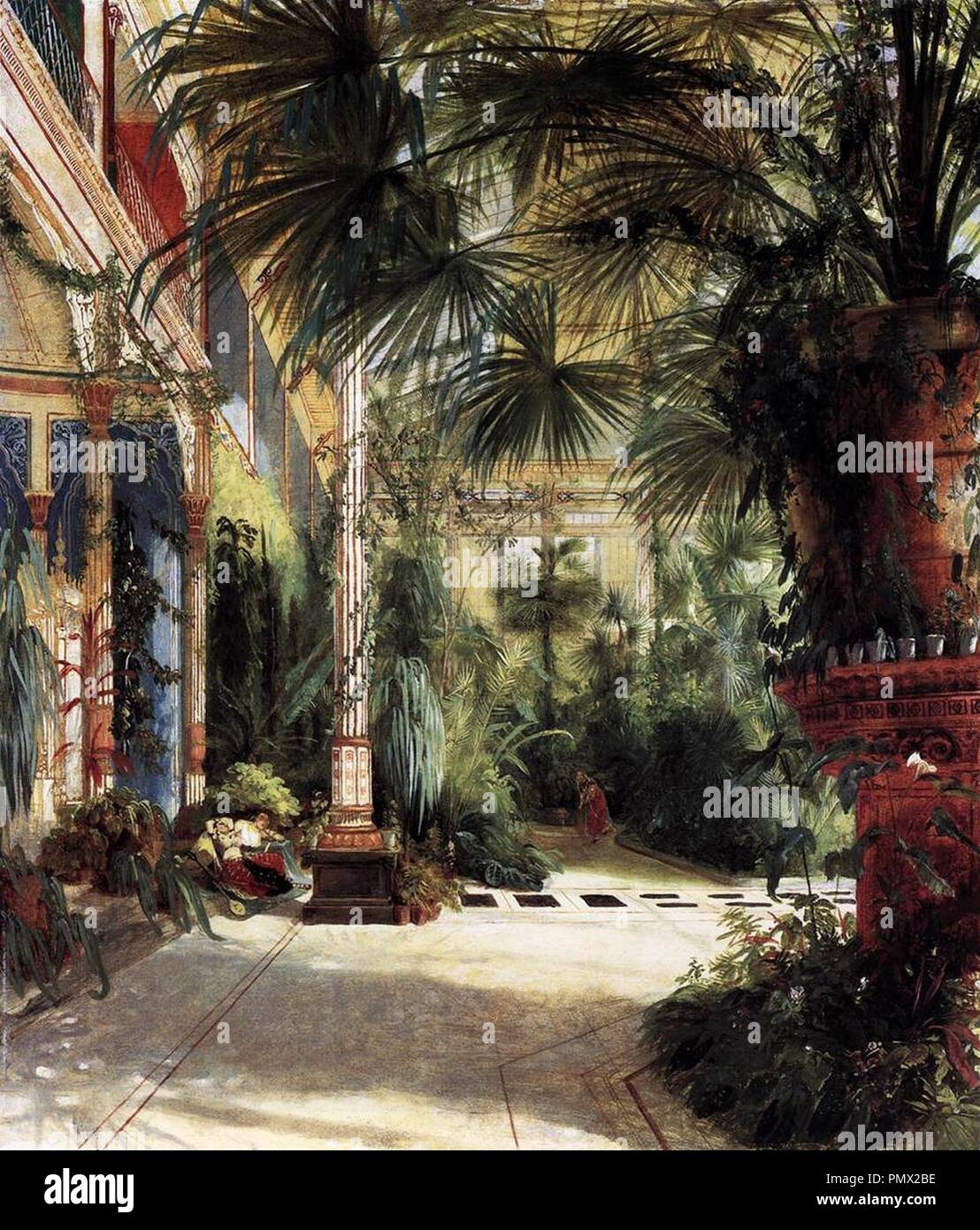 Carl Blechen - Friedrich Wilhelm III's Palm Court - WGA02248 Stock ...