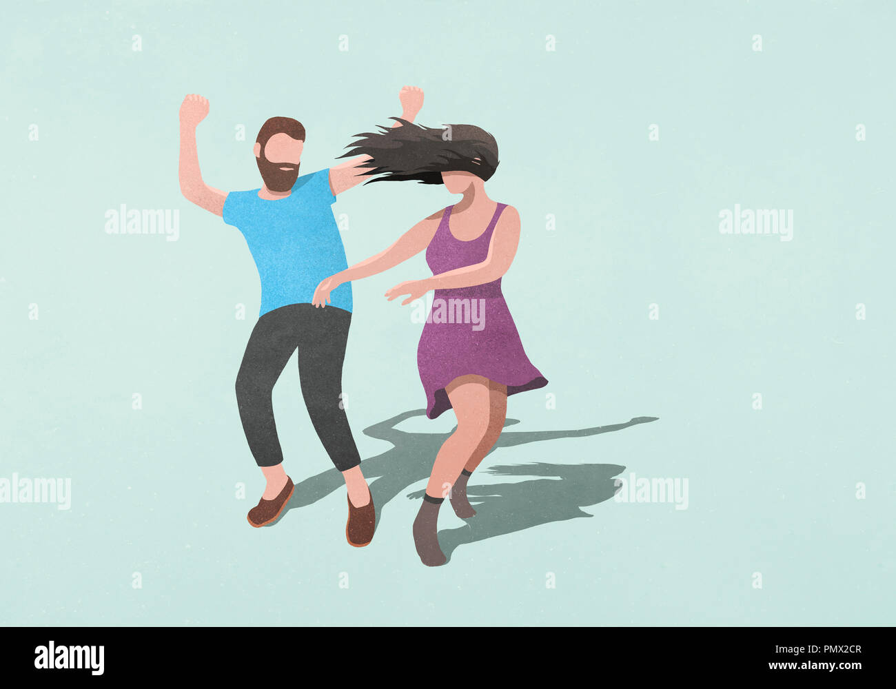 Couple dancing shadow man and woman hi-res stock photography and images ...