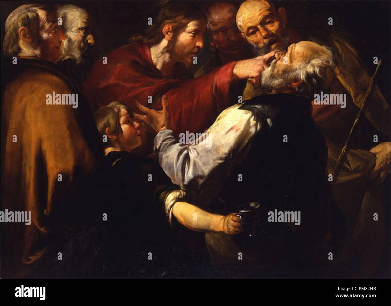 Christ healing the blind man hi-res stock photography and images - Alamy