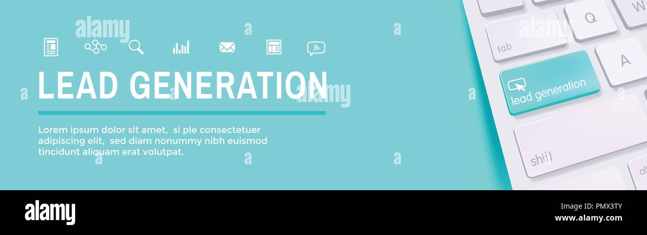 Lead Generation Web Header Banner that Attracts leads - target audience ...