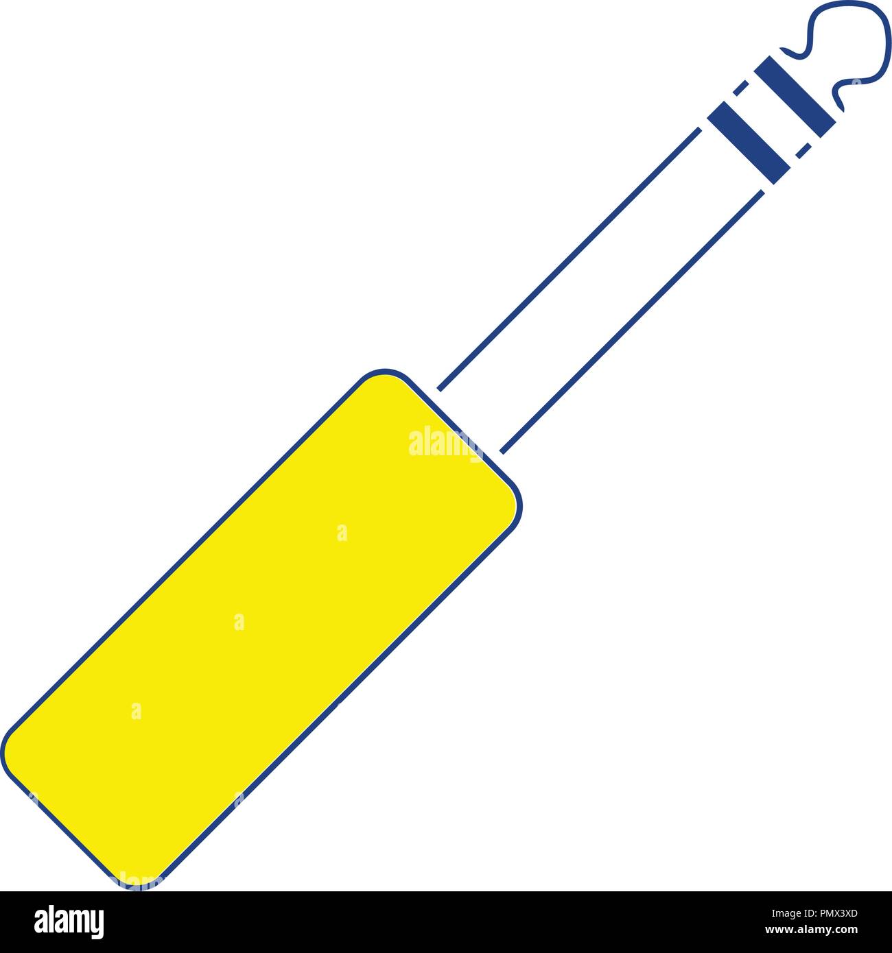 Music jack plug-in icon. Thin line design. Vector illustration Stock ...