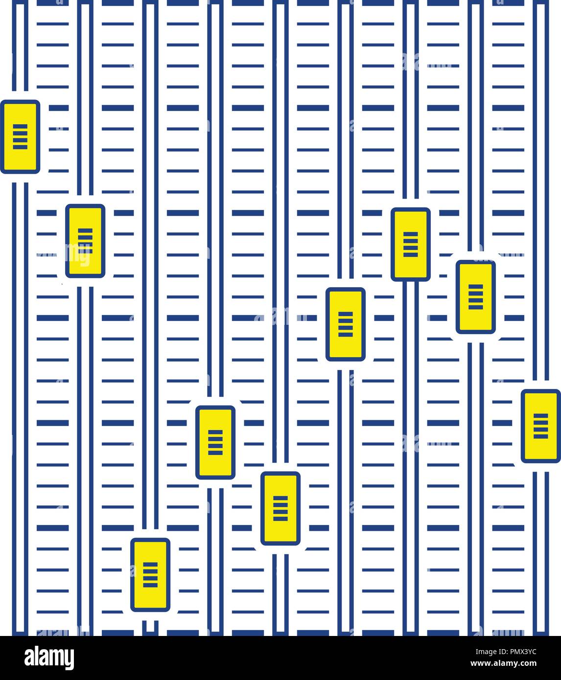 Music equalizer icon. Thin line design. Vector illustration Stock ...