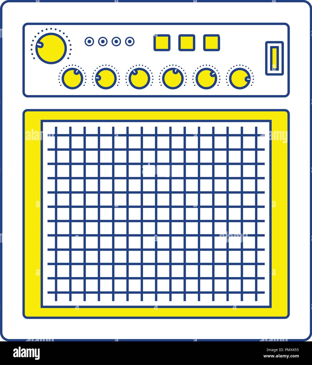Audio monitor icon thin Stock Vector Images - Alamy