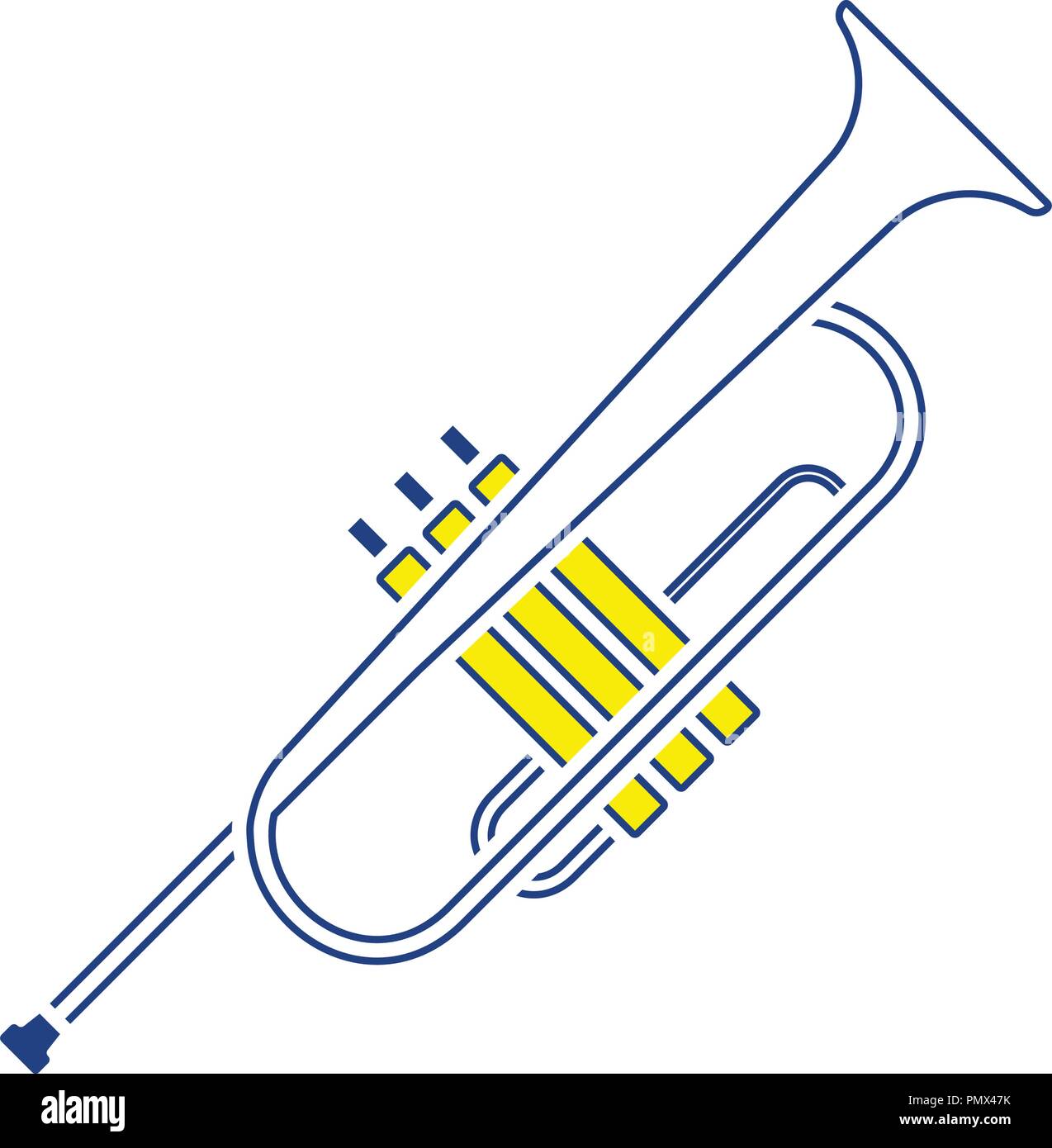 Horn icon. Thin line design. Vector illustration Stock Vector Image ...