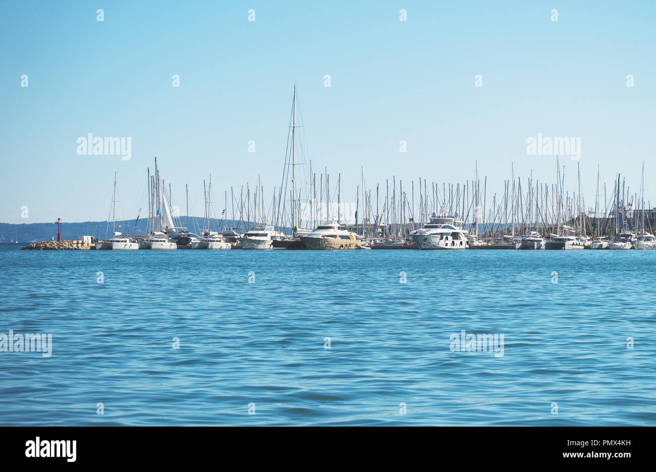 Drone view sailing boats cruising hi-res stock photography and images ...