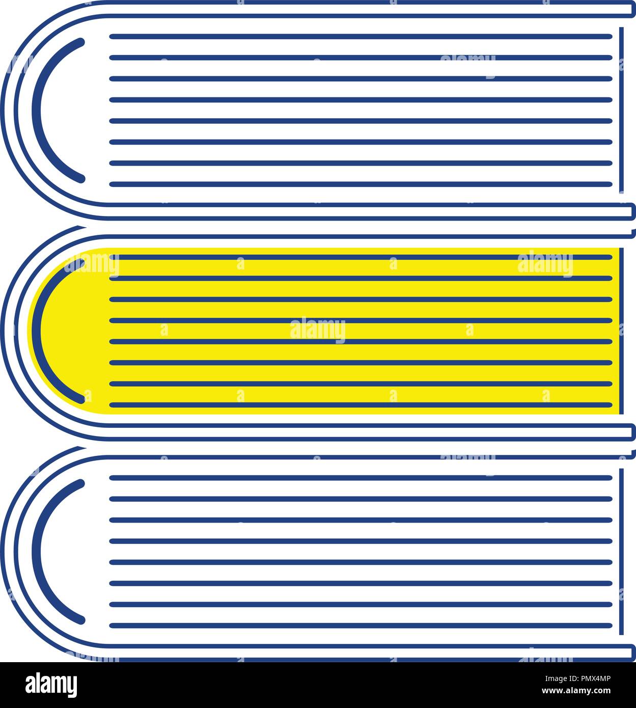 Icon of Stack of books. Thin line design. Vector illustration Stock ...