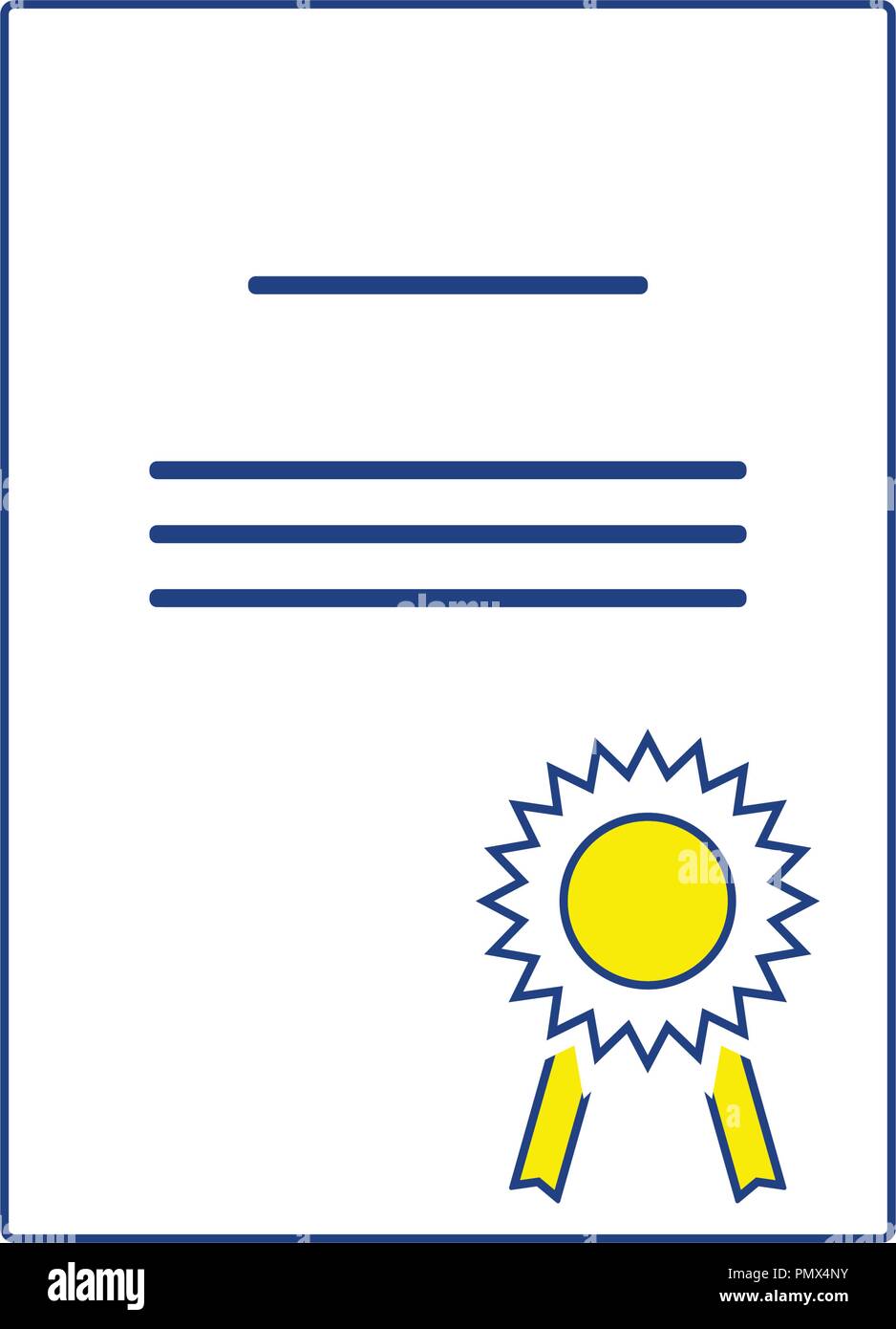 Icon of Diploma. Thin line design. Vector illustration Stock Vector ...