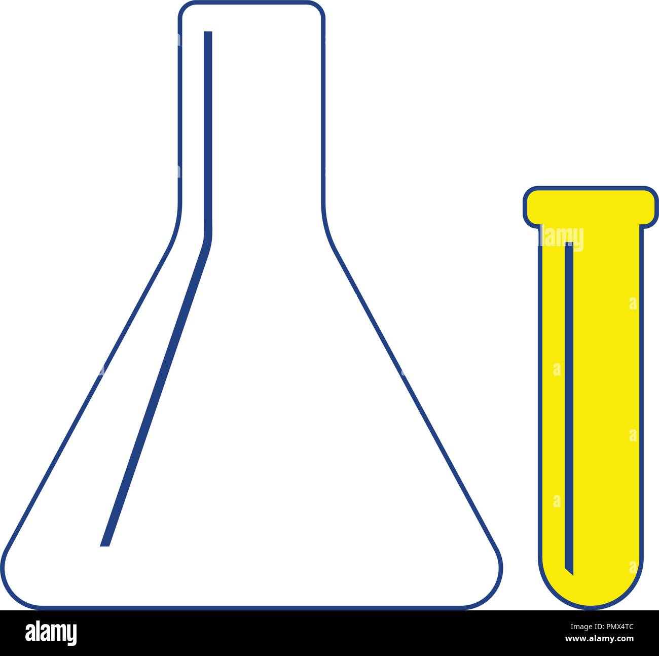 Icon of Chemical bulbs. Thin line design. Vector illustration Stock ...