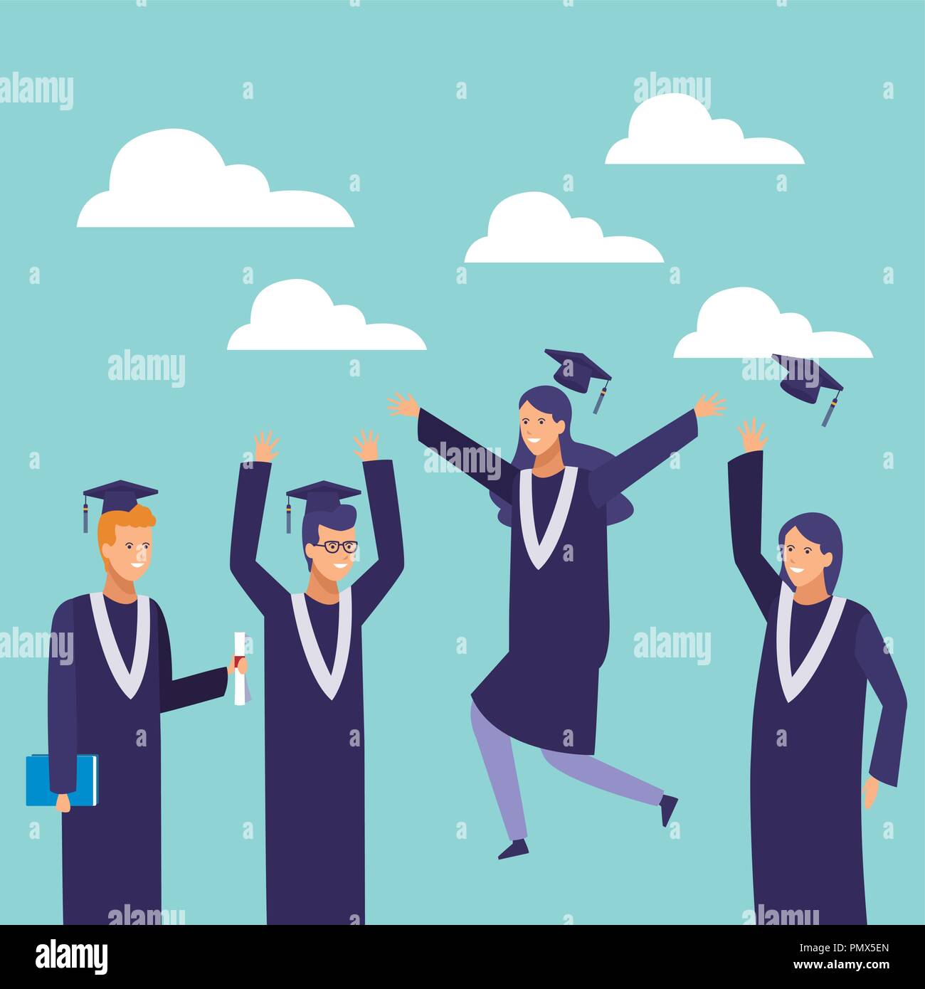 Women students campus Stock Vector Images - Alamy