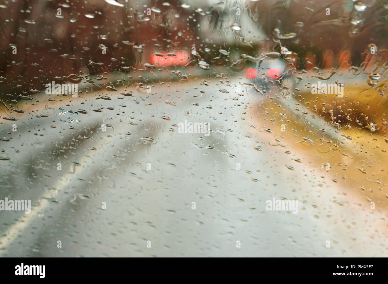 Car through rainy window hi-res stock photography and images - Alamy