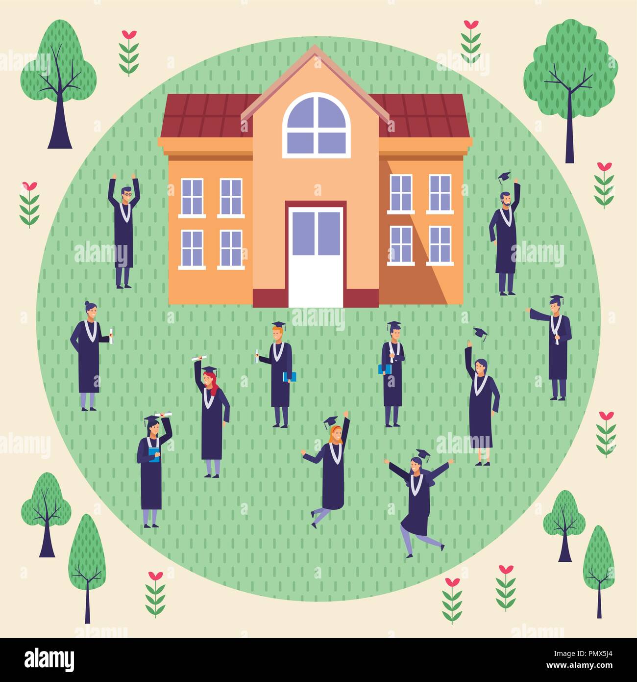 Students graduation celebration Stock Vector Image & Art - Alamy