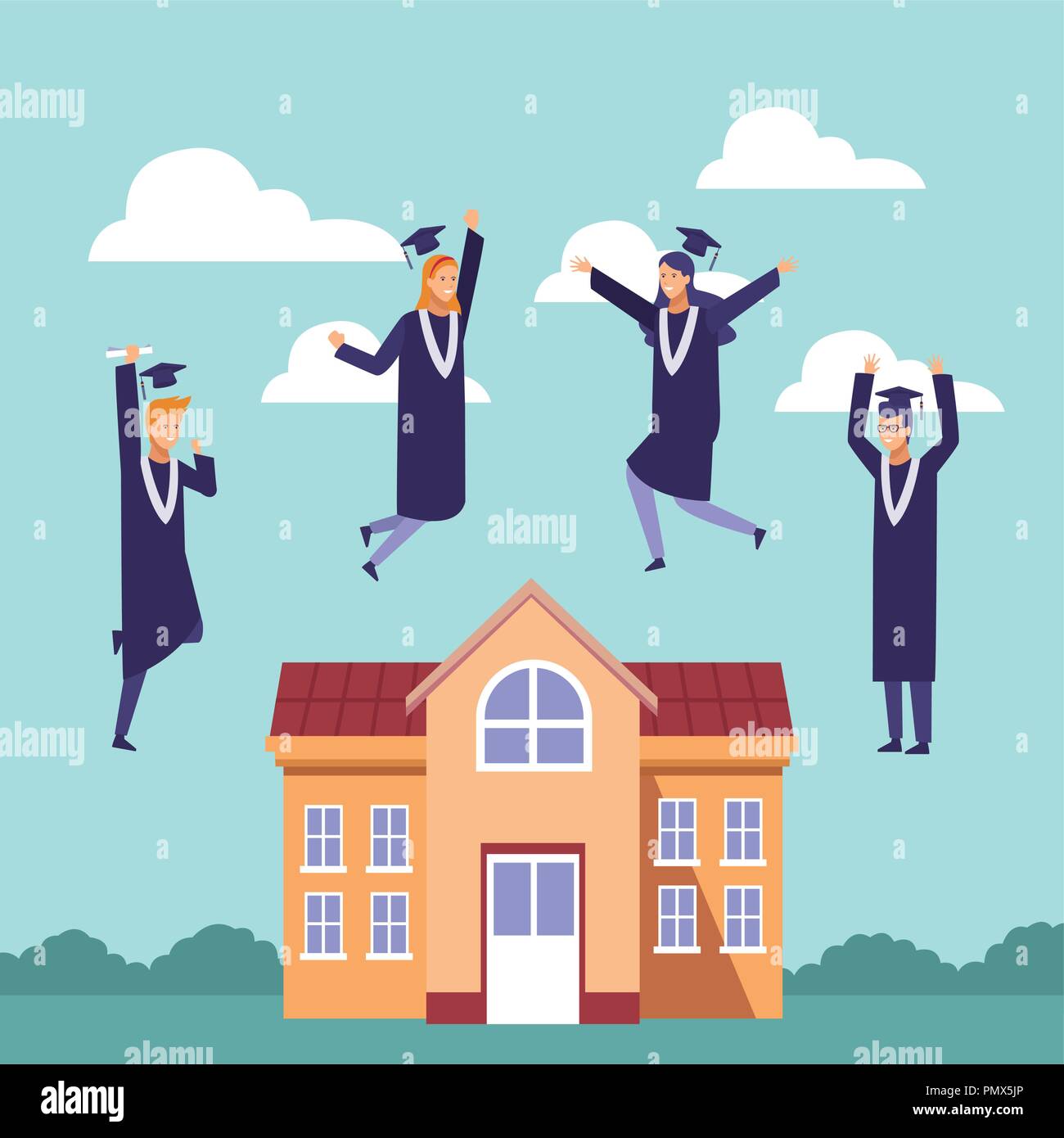 Students graduation celebration Stock Vector Image & Art - Alamy
