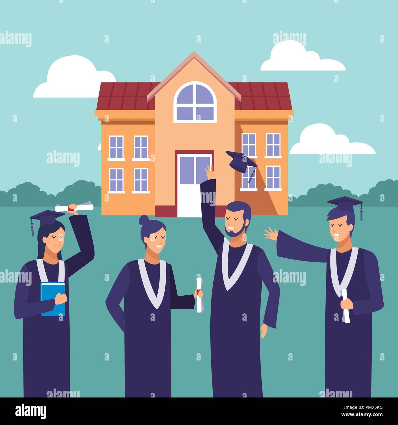 Students graduation celebration Stock Vector Image & Art - Alamy