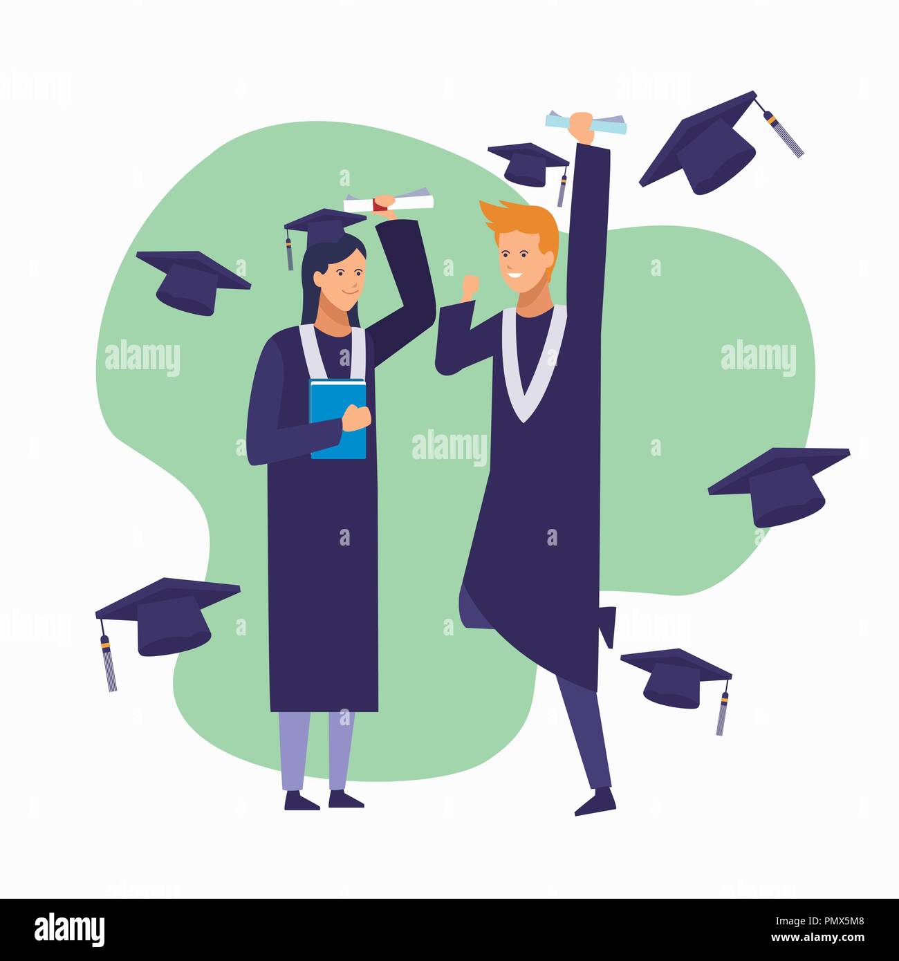 Students graduations cartoons Stock Vector Image & Art - Alamy