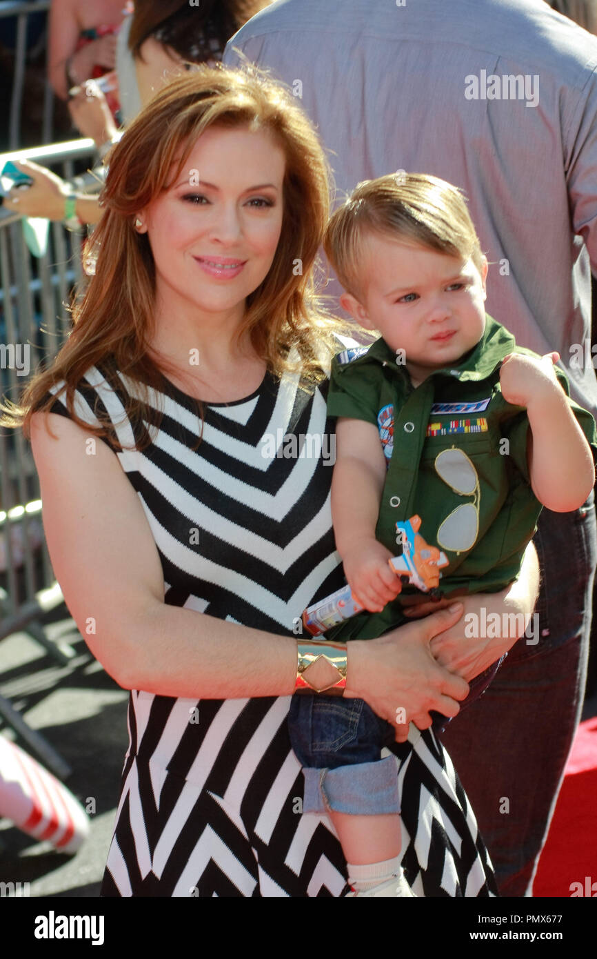Alyssa Milano and son Milo Bugliari at the World Premiere of Disney's ...