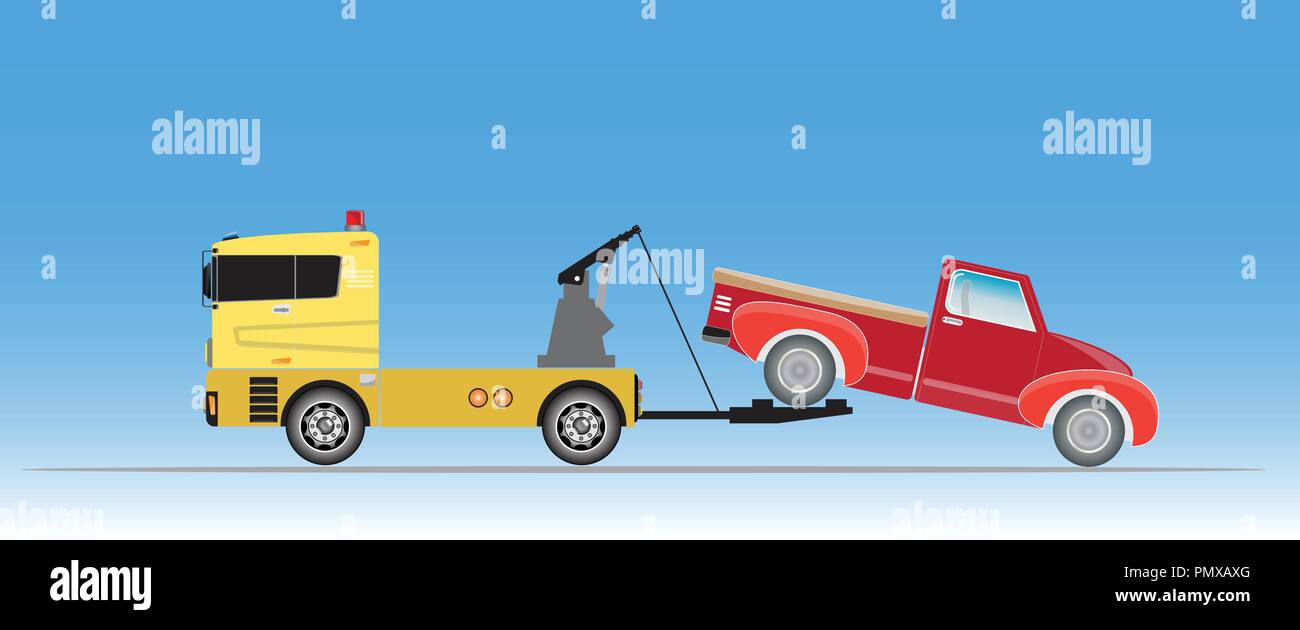 Tow truck for emergency car move vector Stock Vector Image & Art - Alamy