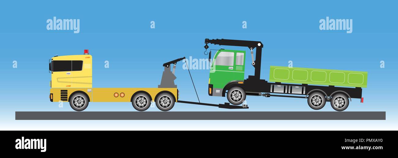 Tow truck for emergency car move vector Stock Vector Image & Art - Alamy