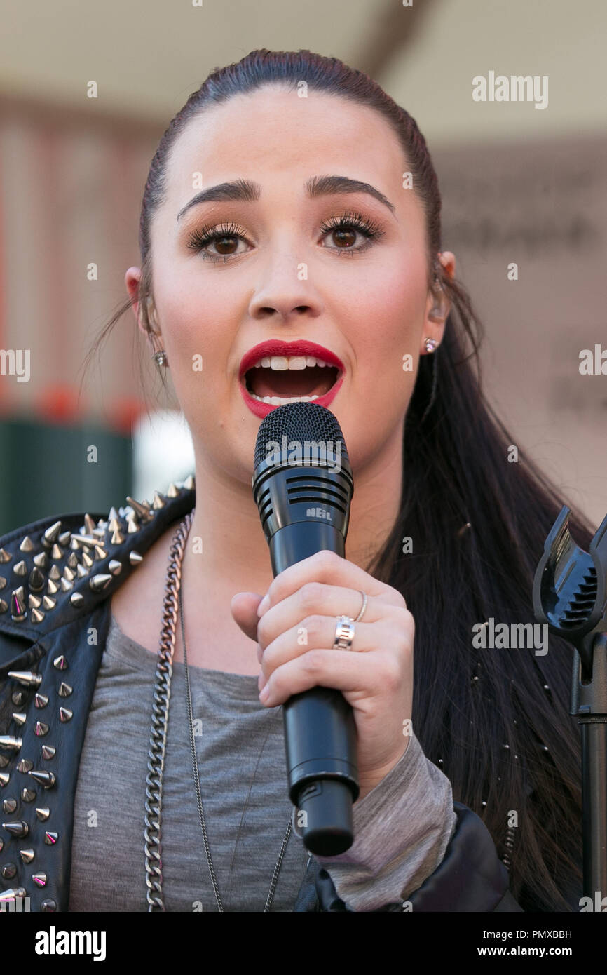 Demi Lovato performs at the Topshop Topman LA Grand Opening at The ...