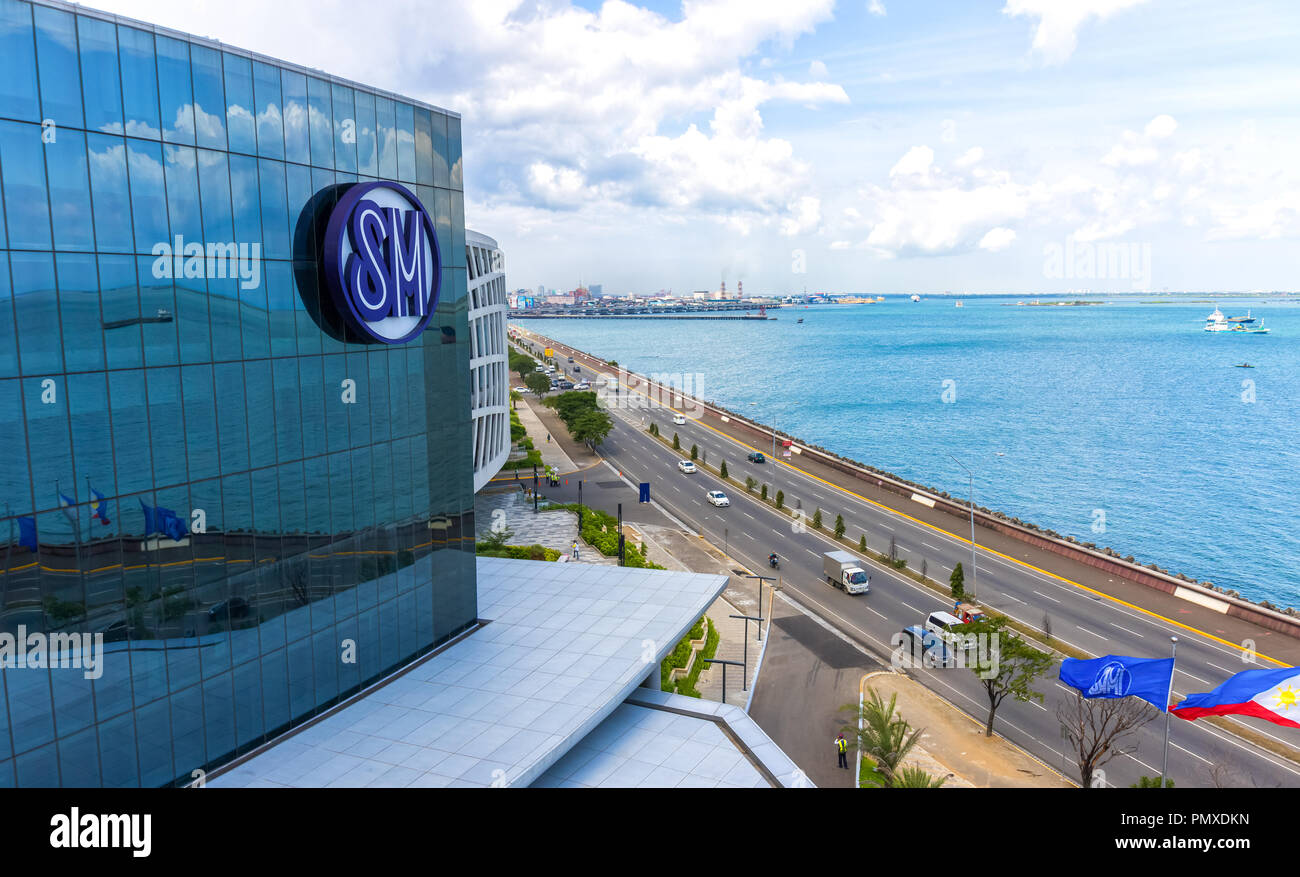 Cebu City, Philippines - August 25, 2016: View of SM Seaside City and ...
