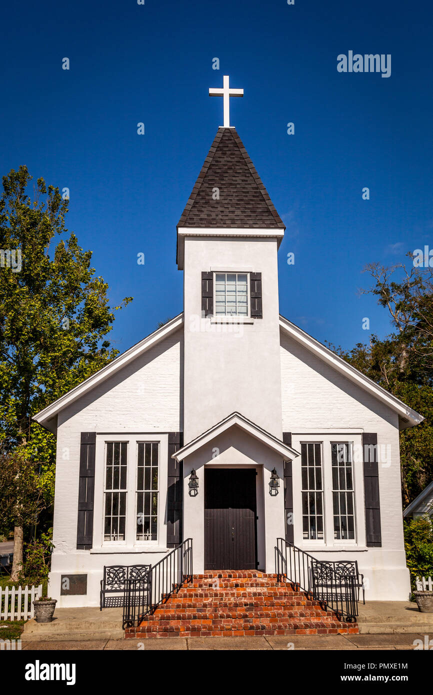 Old white church in St. Mary's Stock Photo - Alamy