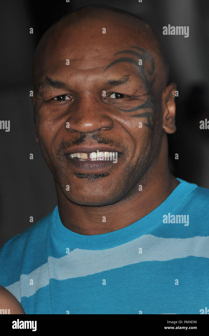 Mike Tyson at the Premiere of "Scary Movie 5" held at the Cinerama Dome ...