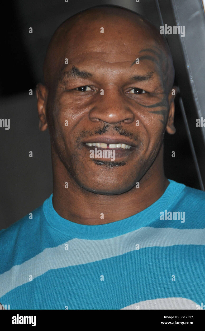 Mike Tyson at the Premiere of "Scary Movie 5" held at the Cinerama Dome ...