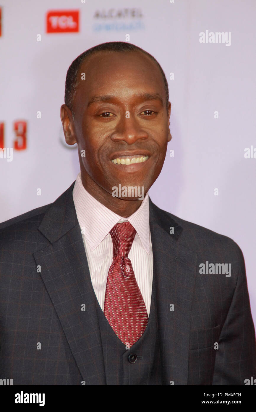 Don Cheadle at the World Premiere of Marvel's "Iron Man 3". Arrivals ...
