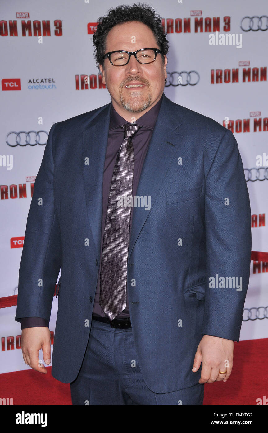 Jon Favreau at the World Premiere of "Iron Man 3" held at the El ...