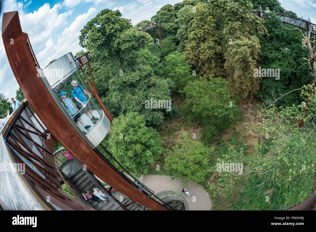 Tree Top Walkway - Kew Gardens Stock Photo - Alamy