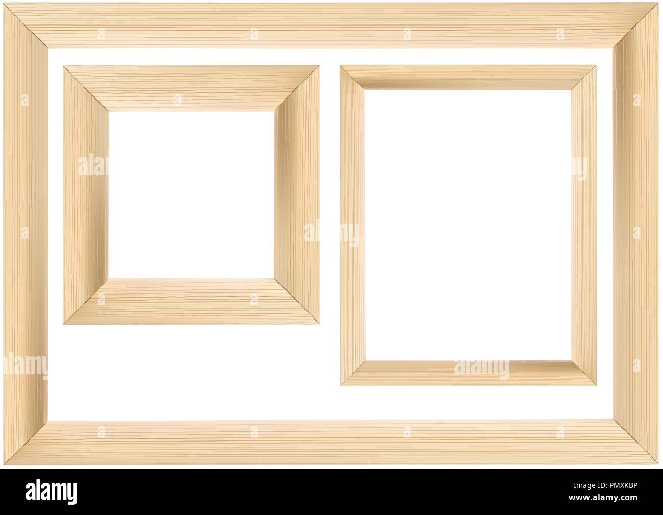 Set of Wooden Frame Stock Vector Image & Art - Alamy