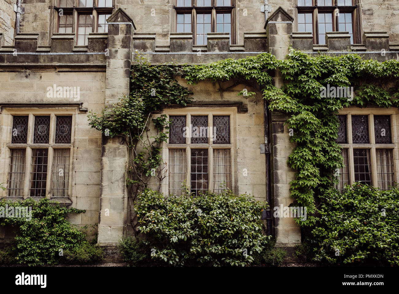 Inside the walls of Chirk Castle in Wrexham, North Wales Stock Photo ...