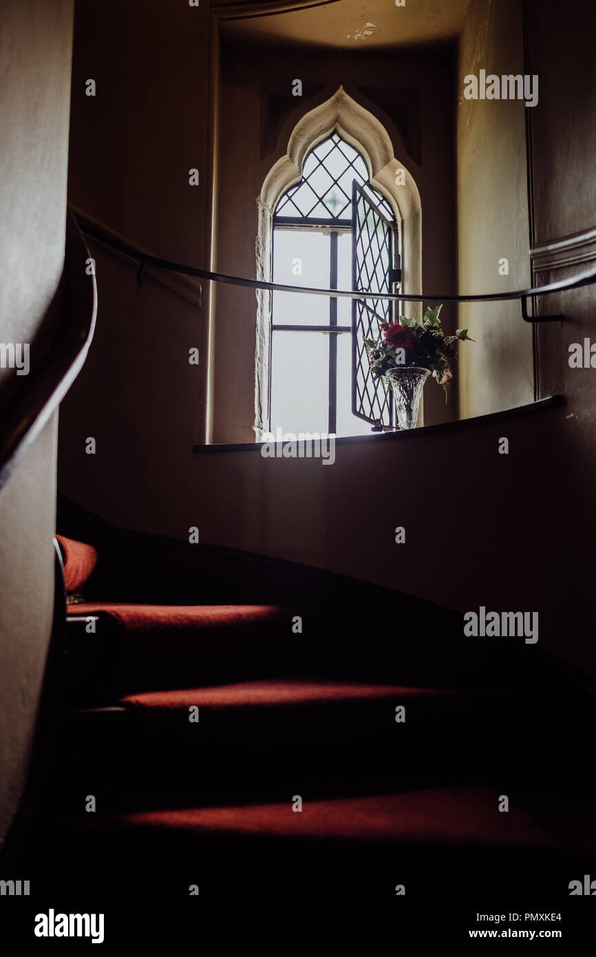Inside the walls of Chirk Castle in Wrexham, North Wales Stock Photo ...