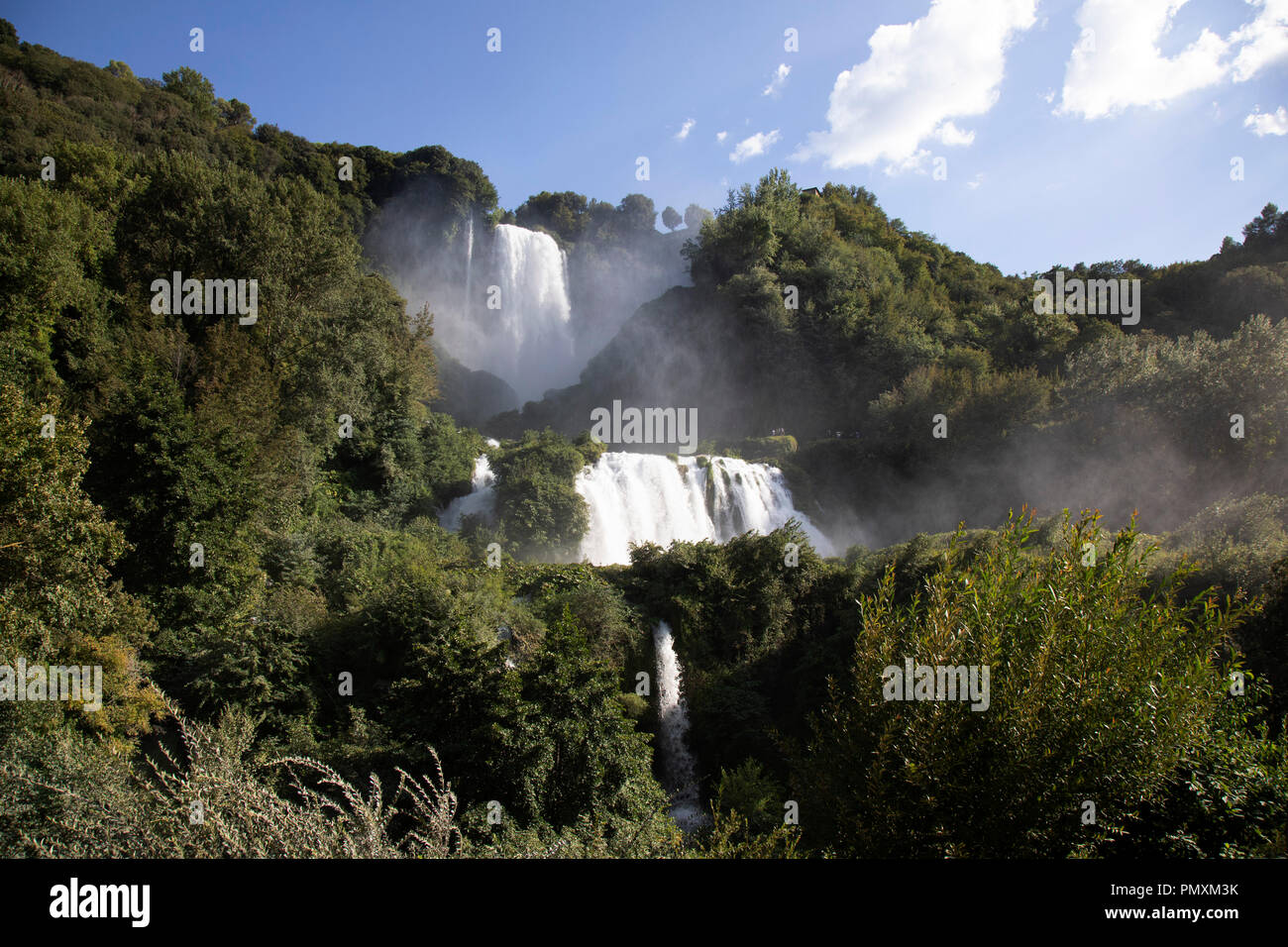 Marmore Falls in Umbria, Italy. The Cascata delle Marmore, or Marmore's ...