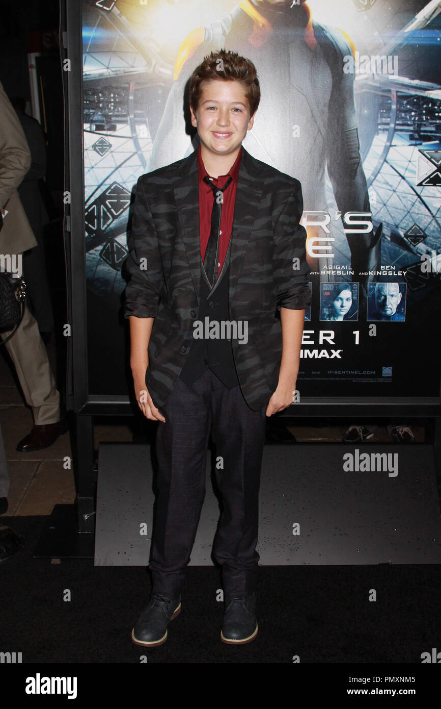 Garrett Ryan 10/28/2013 "Ender's Game" Premiere held at the TCL Chinese ...