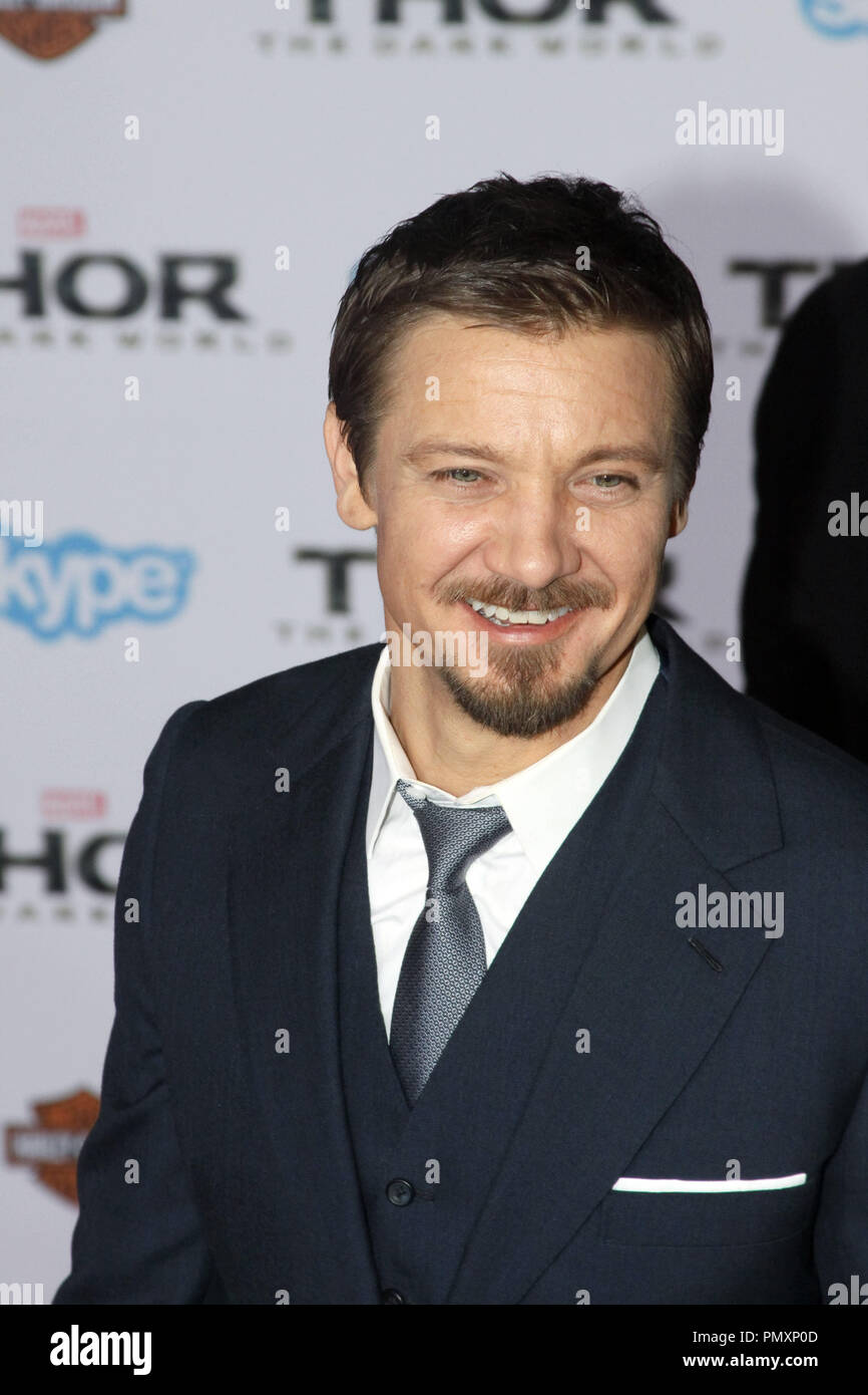 Jeremy Renner at the U.S Premiere of Marvel's "Thor: The Dark World ...