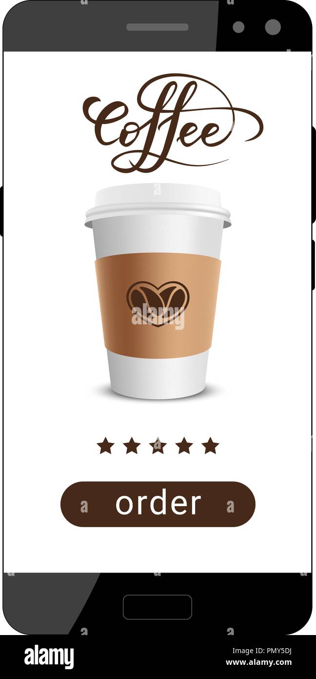 Mobile coffee cafe Stock Vector Images - Alamy