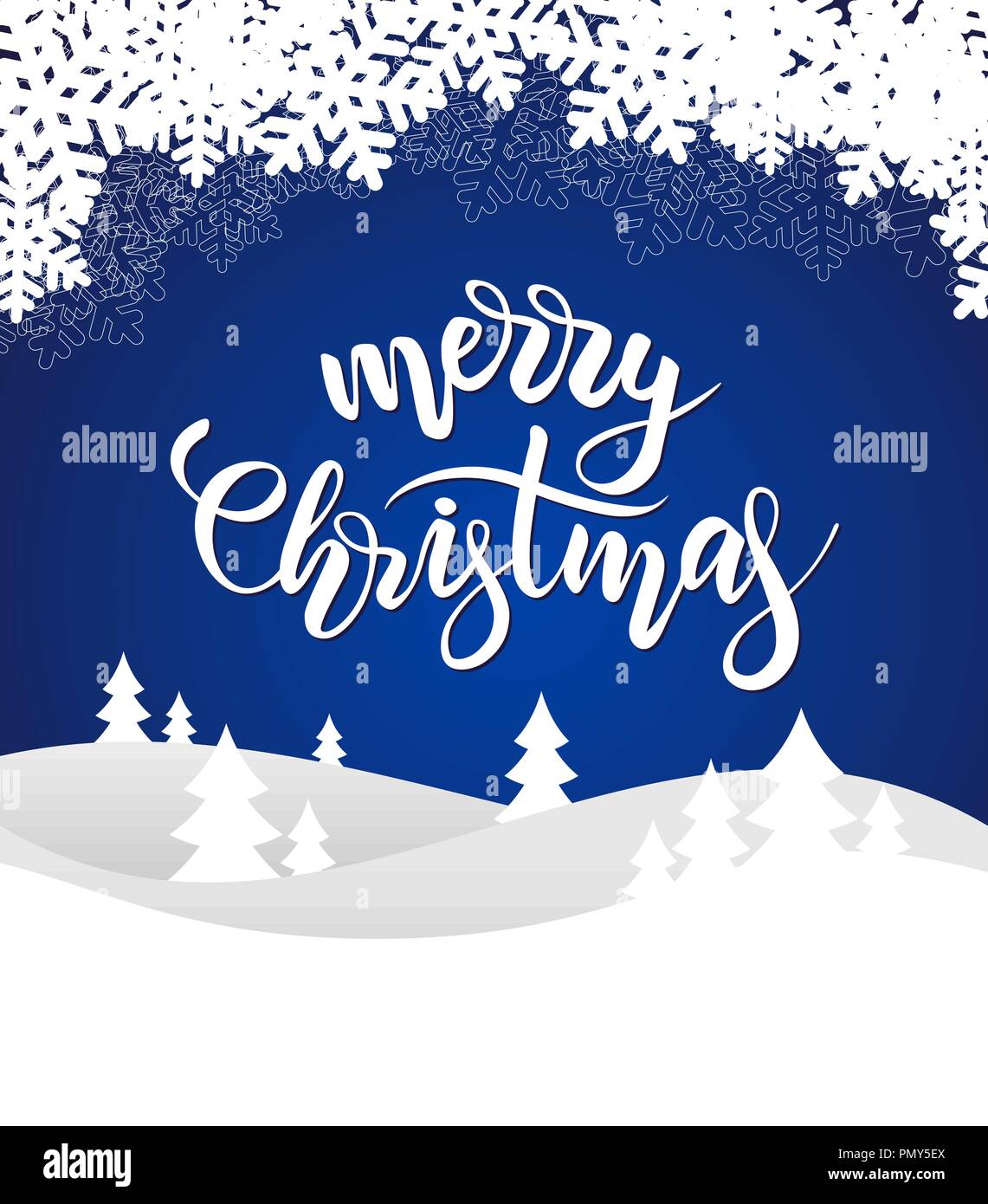 Blue Merry Christmas card Stock Vector Image & Art - Alamy