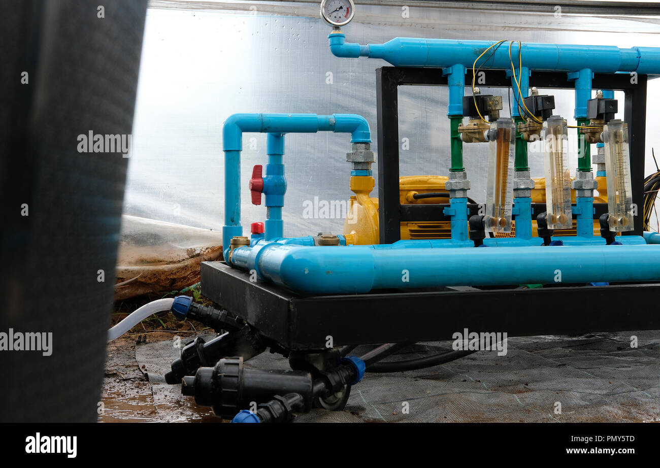 smart agriculture with internet of things, iot. rotameter measure ...