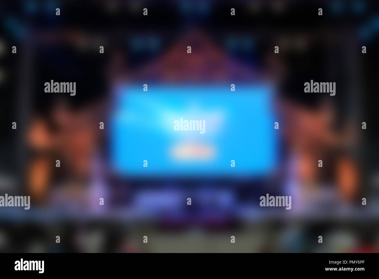 illuminated concert stage. defocused blur background Stock Photo - Alamy