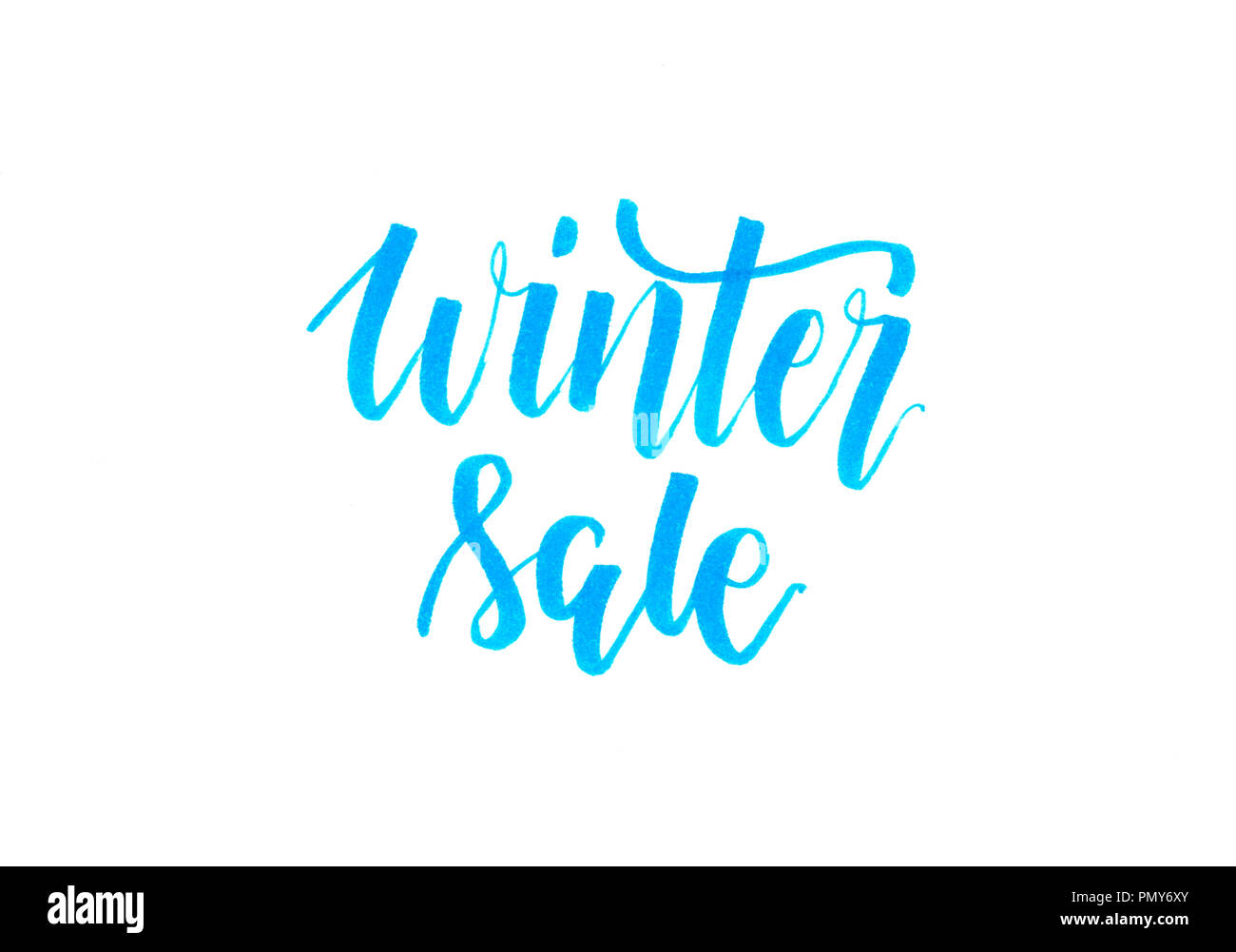 Hand drawn text lettering Cut Out Stock Images & Pictures - Alamy