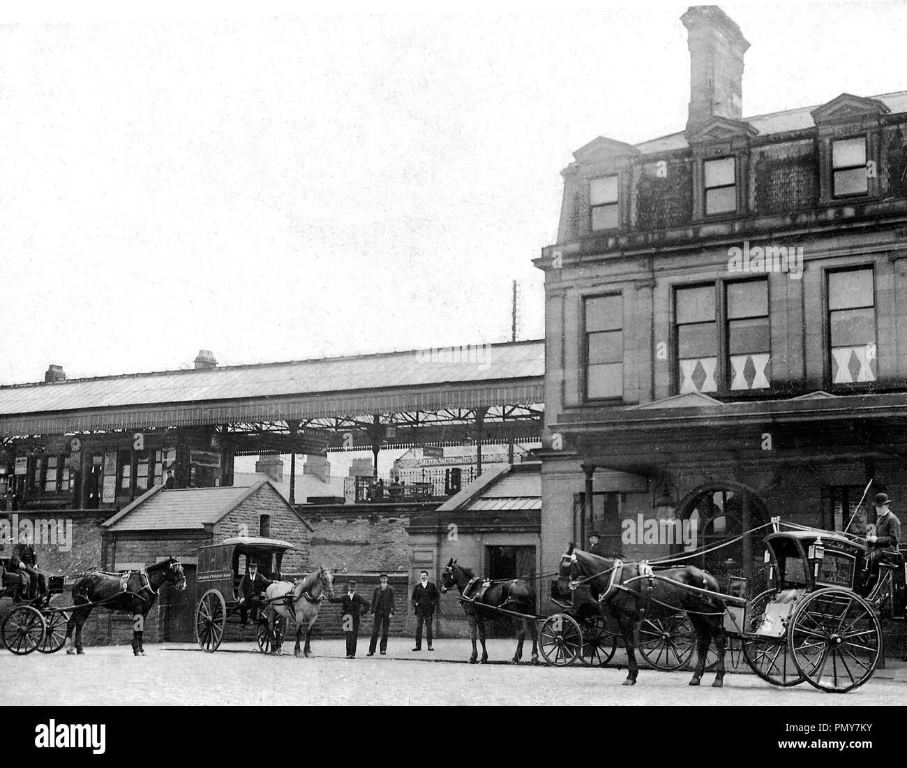 Nelson Railway Station, early 1900s Stock Photo - Alamy