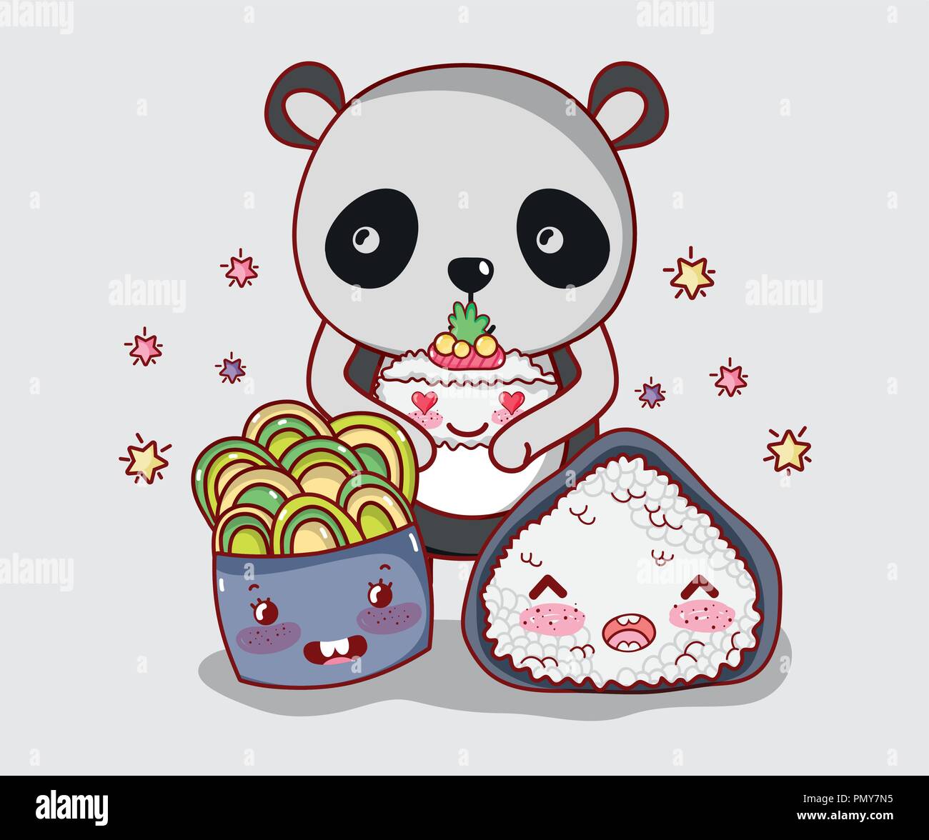 Sushi and panda kawaii Stock Vector Image & Art - Alamy