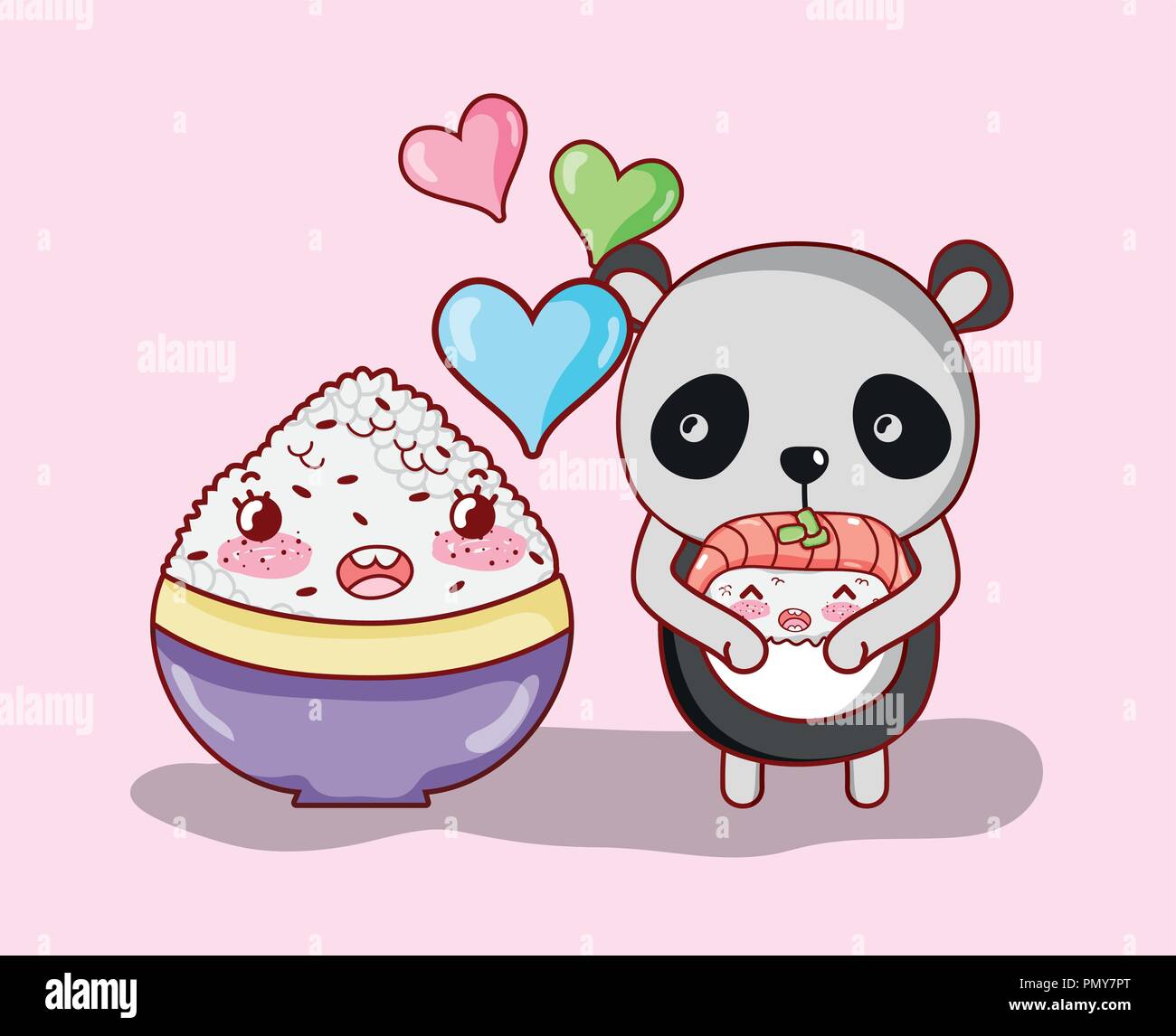 Sushi and panda kawaii Stock Vector Image & Art - Alamy