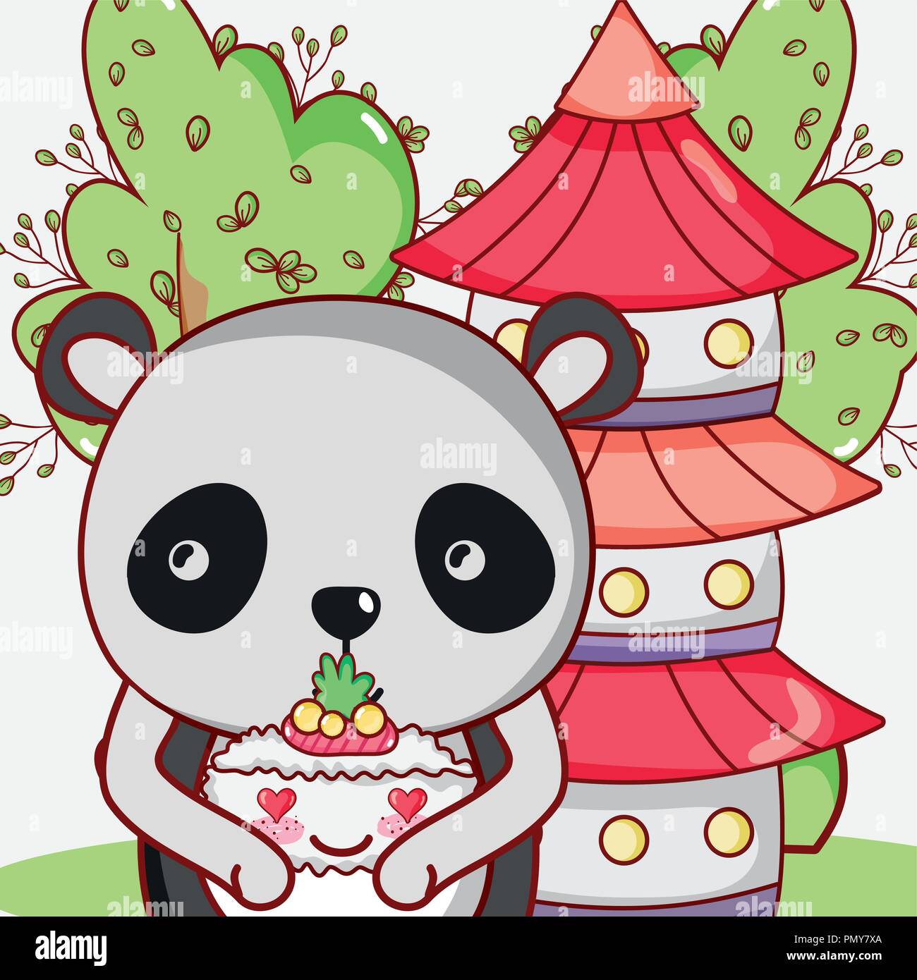 Sushi and panda kawaii Stock Vector Image & Art - Alamy