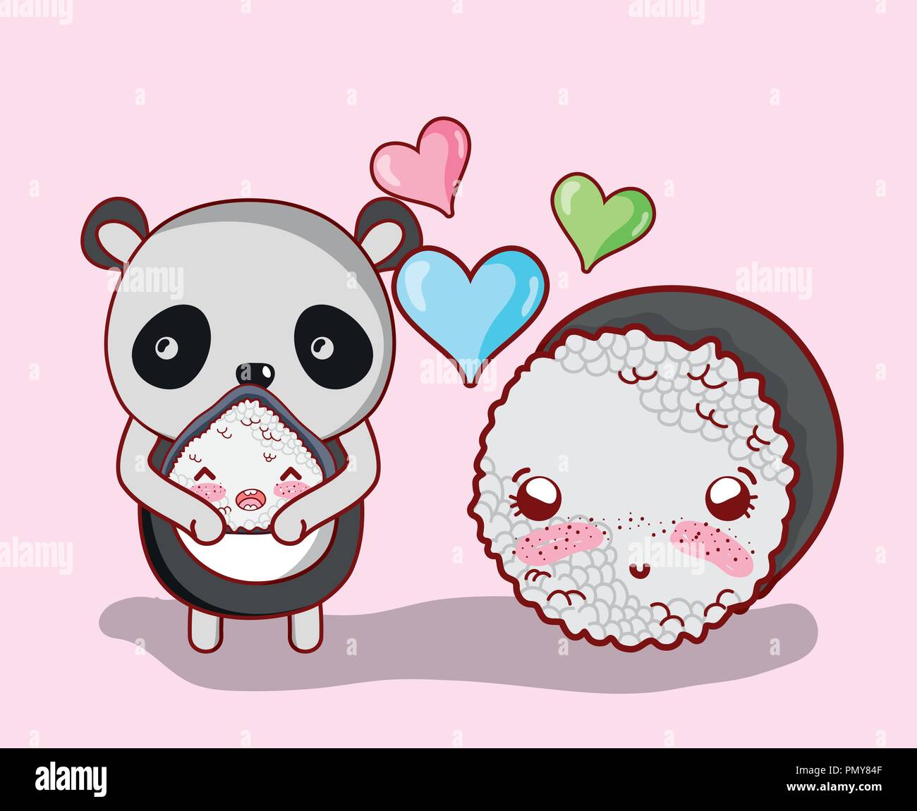 Sushi and panda kawaii Stock Vector Image & Art - Alamy