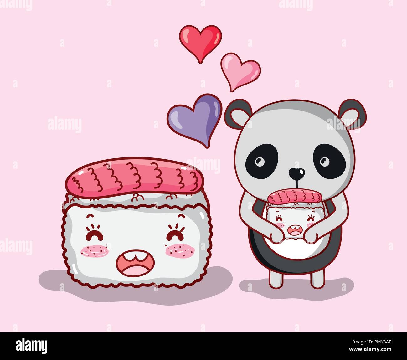 Sushi and panda kawaii Stock Vector Image & Art - Alamy