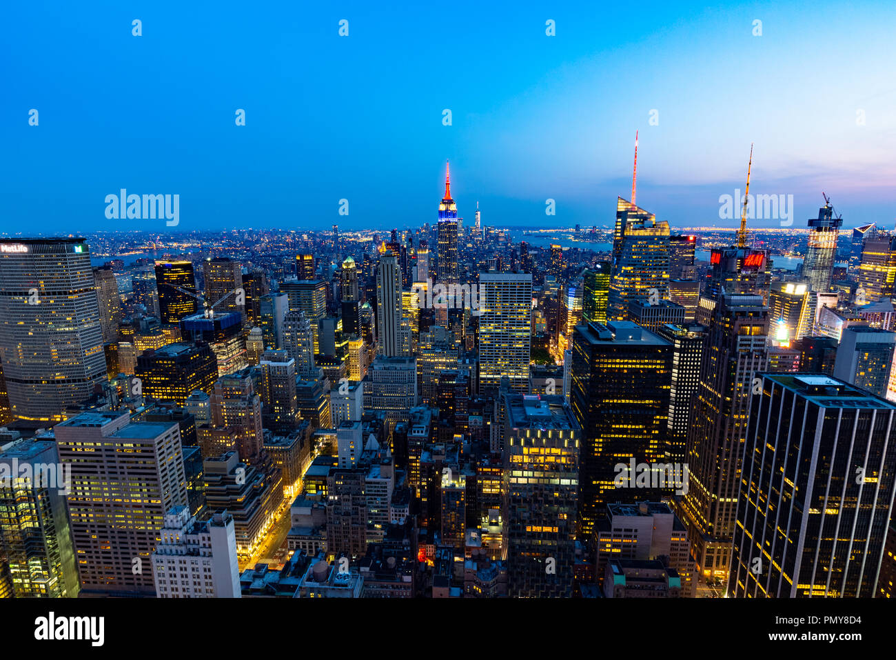 Manhattan view from Top of the Rock - Rockefeller Center - New York ...