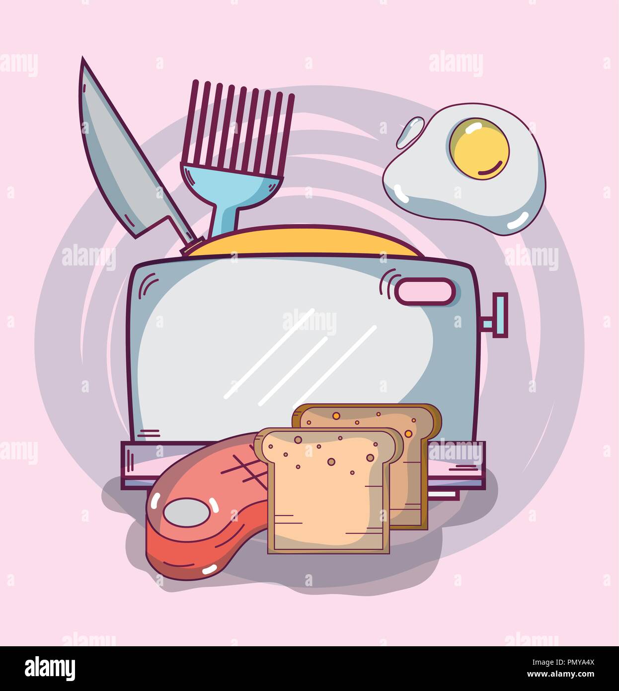 Delicious breakfast cartoons Stock Vector Image & Art - Alamy