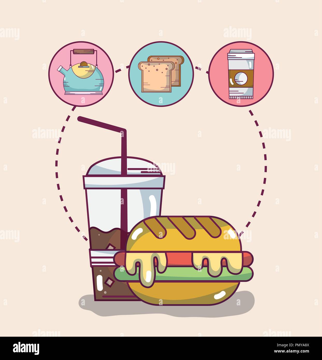 Delicious breakfast cartoons Stock Vector Image & Art - Alamy